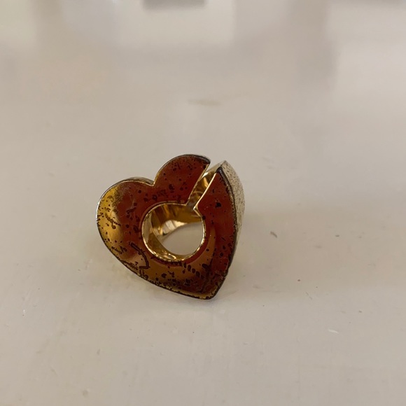 Tory Burch | Jewelry | Tory Burch Heart Ring | Poshmark